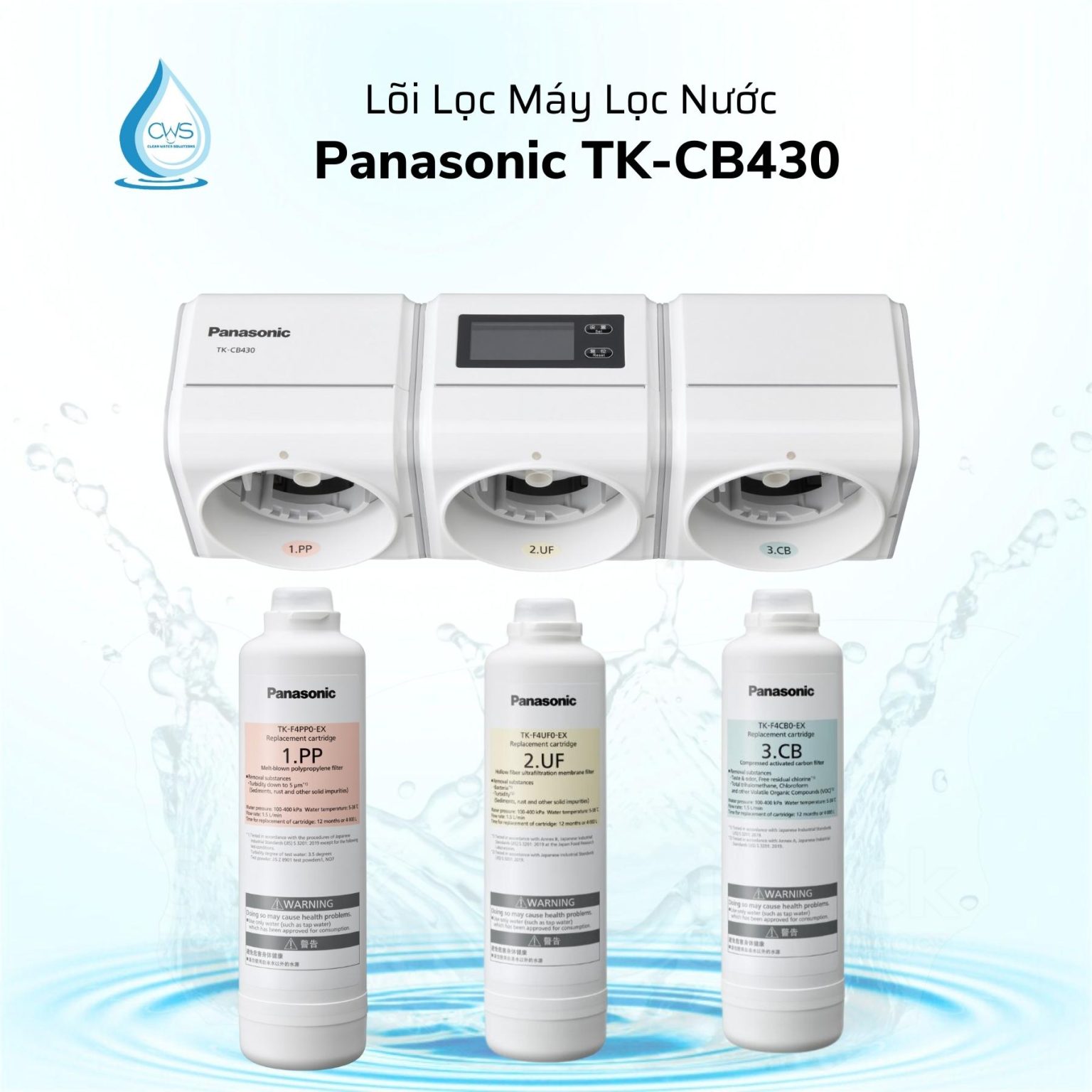 Lõi Lọc Máy Lọc Nước Panasonic TK-CB430 - Bộ 3 lõi